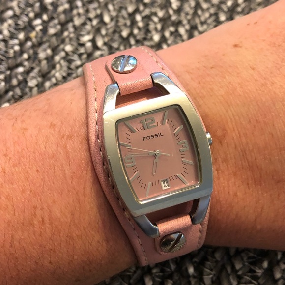 Fossil | Accessories | Fossil Watchpink Leather | Poshmark